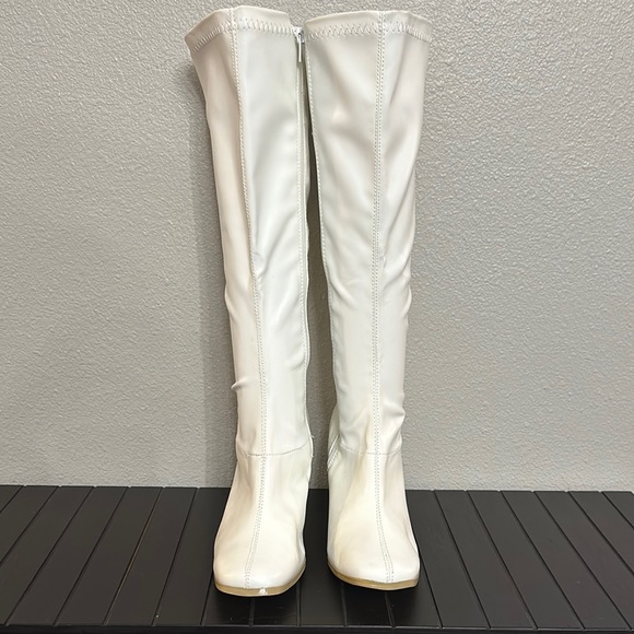 Funtasma | Shoes | Sleek White Over The Knee Boots | Poshmark
